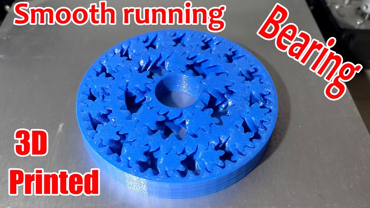 Smooth running 3D Printed gear bearing - YouTube