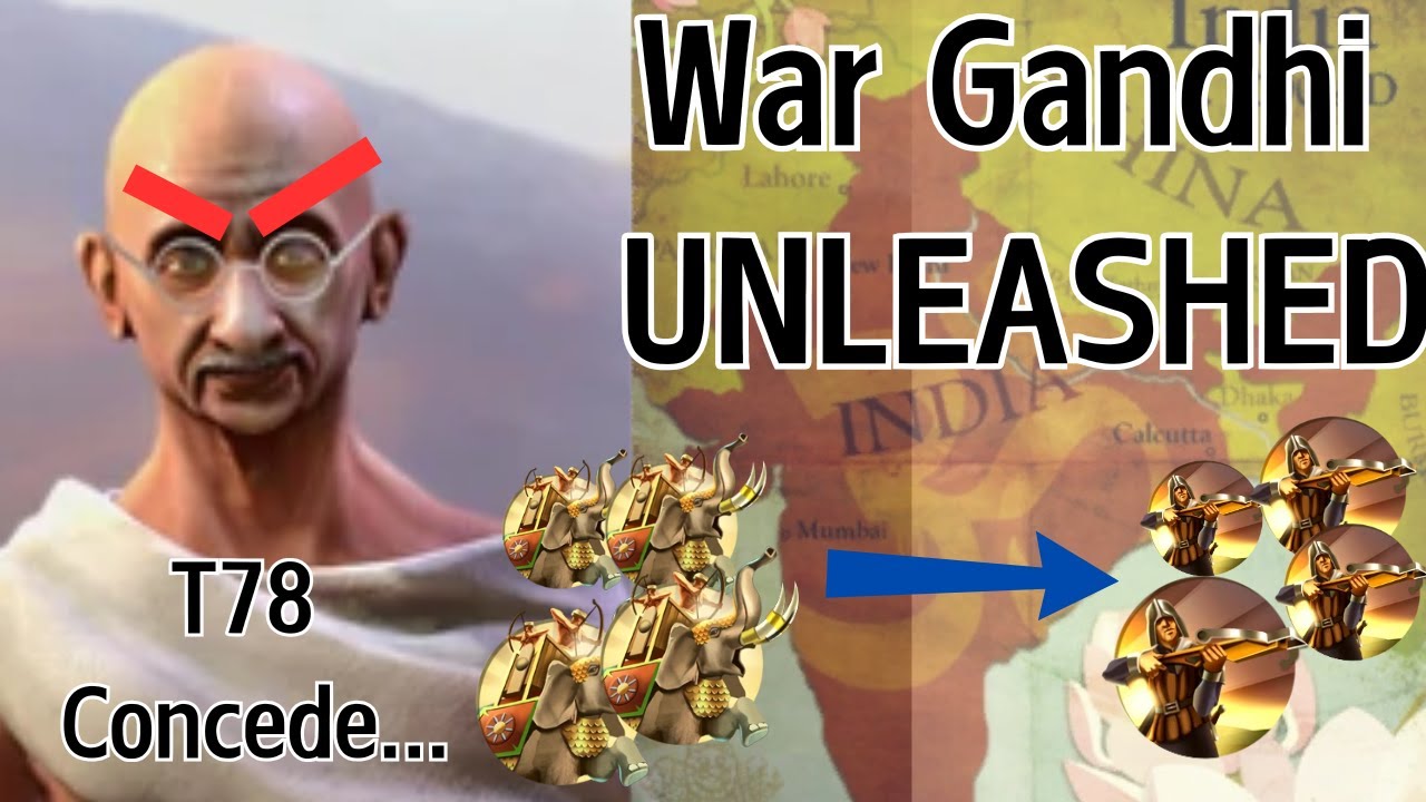 Aggressive Gandhi UNLEASHED - Civ 5 Lekmod - YouTube