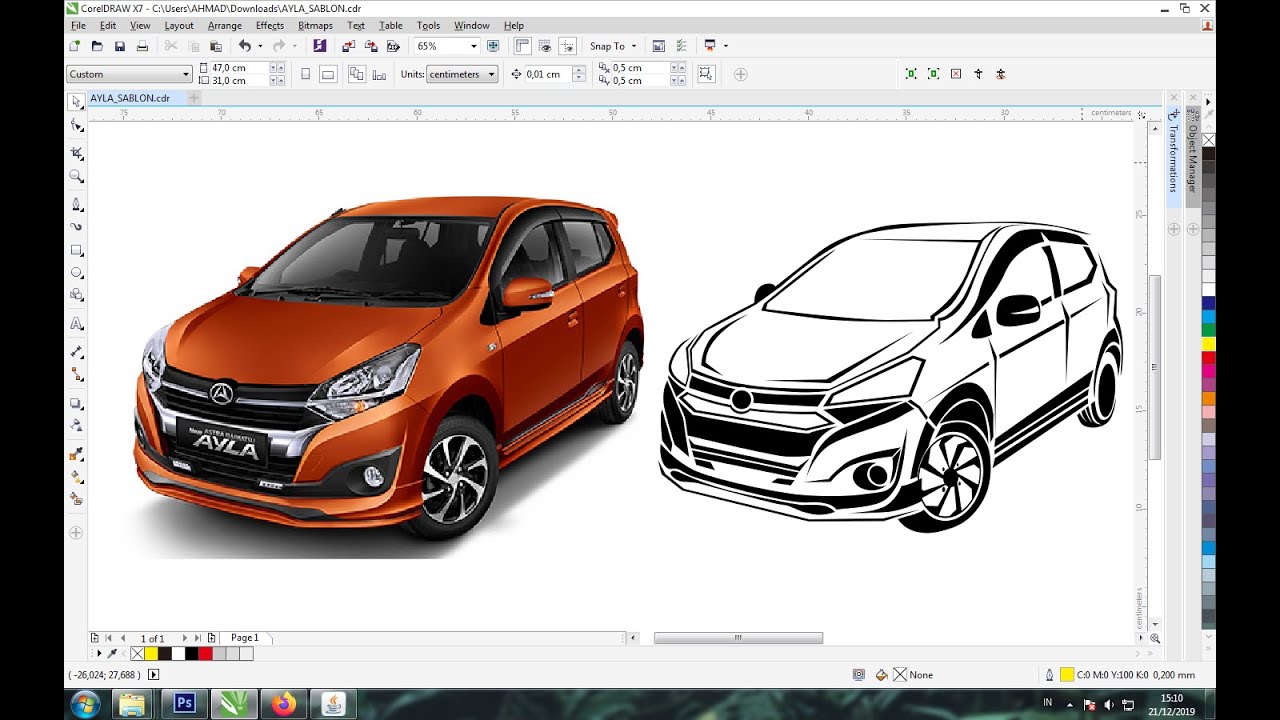 Sablon vector line Art #sablonotodidak #sablonmanual - YouTube