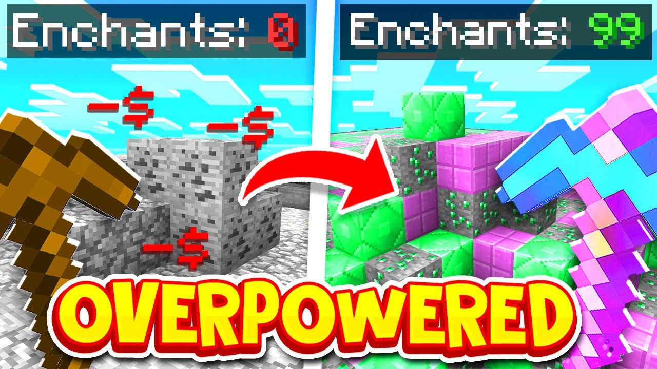 APPLYING the MOST OVERPOWERED ENCHANTS in MINECRAFT: PRISONS ...