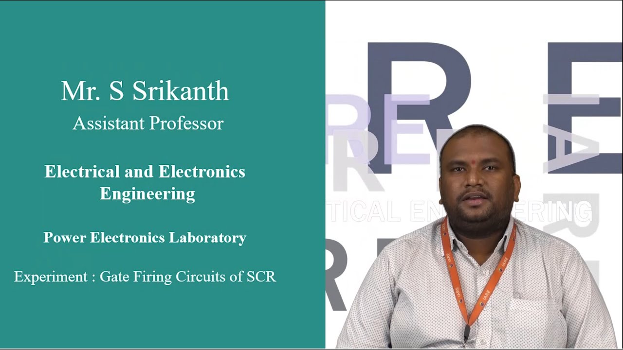 Gate Firing Circuits of SCR Power Electrinics Laboratory by Mr S ...