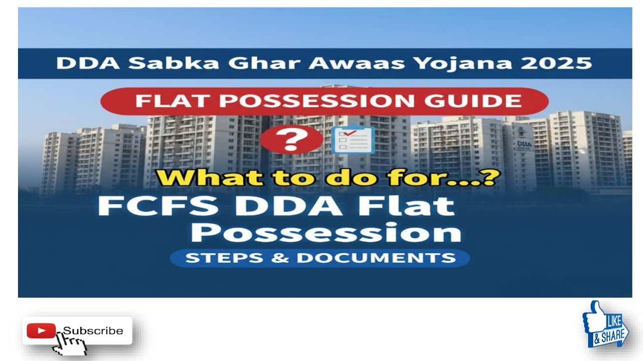Flat Possession in DDA Sabka Ghar Awaas Yojana 2025 (FCFS) #dda # ...