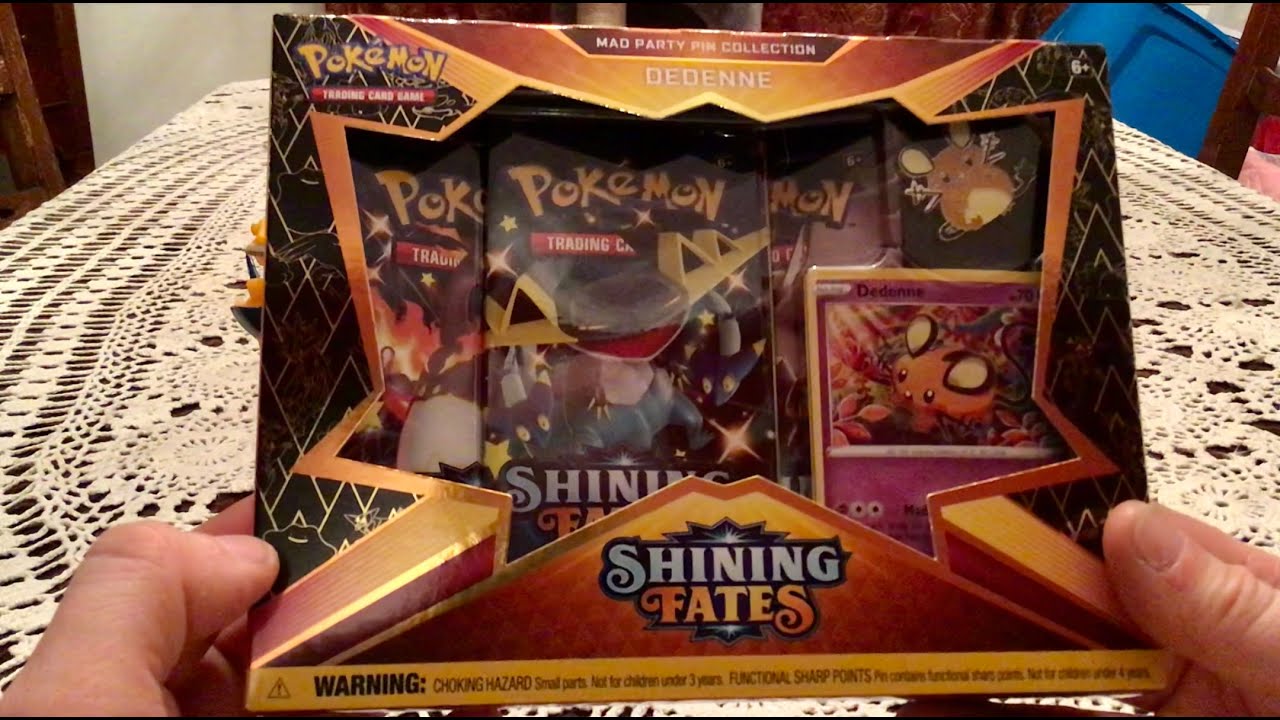 Opening a 2nd Dedenne Shining Fates Pin Collection Box! - YouTube
