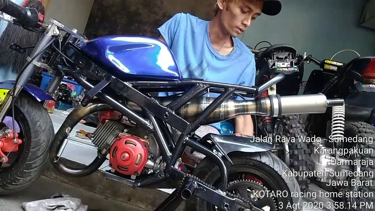 Mini gp tune'up 50cc pocket / mesin rumput padahal bukan - YouTube