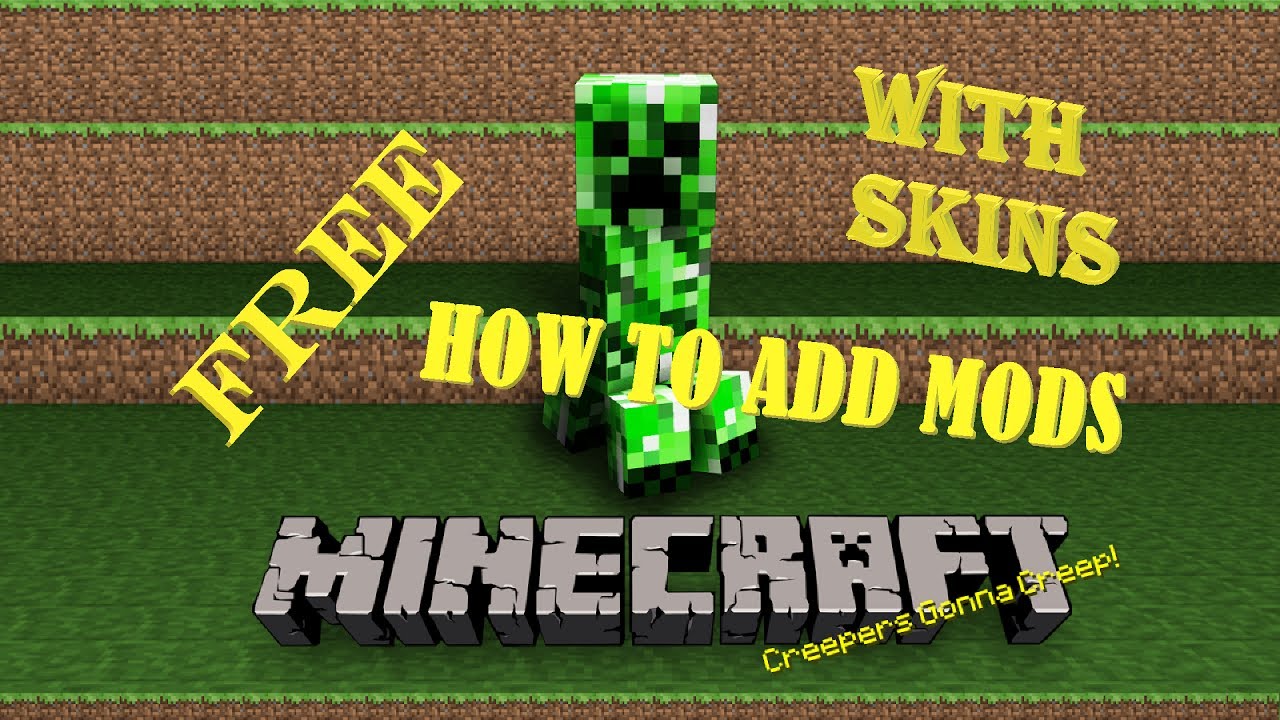 FREE MINECRAFT !! WITH SKINS AND MOD TUTORIAL - YouTube