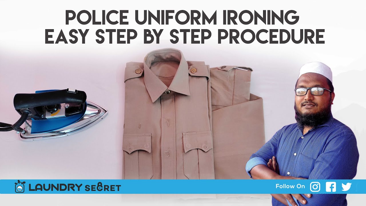 How to iron police uniform easy step by step procedure in Tamil | How ...