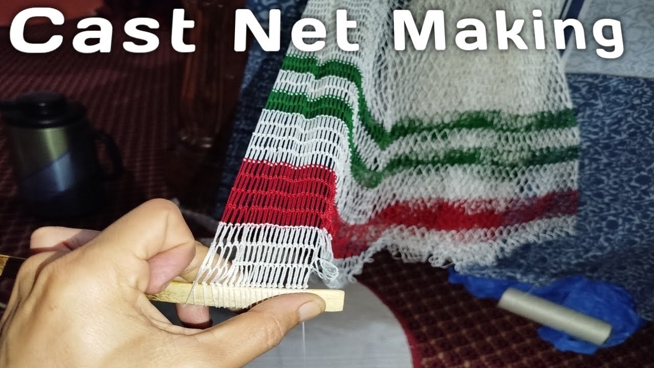 Cast Net Making | fishing net making | net making - YouTube