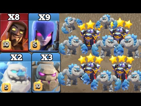 Th15 Max Golem With Super Wizard Attack With Earthquake! Easy Th15 ...