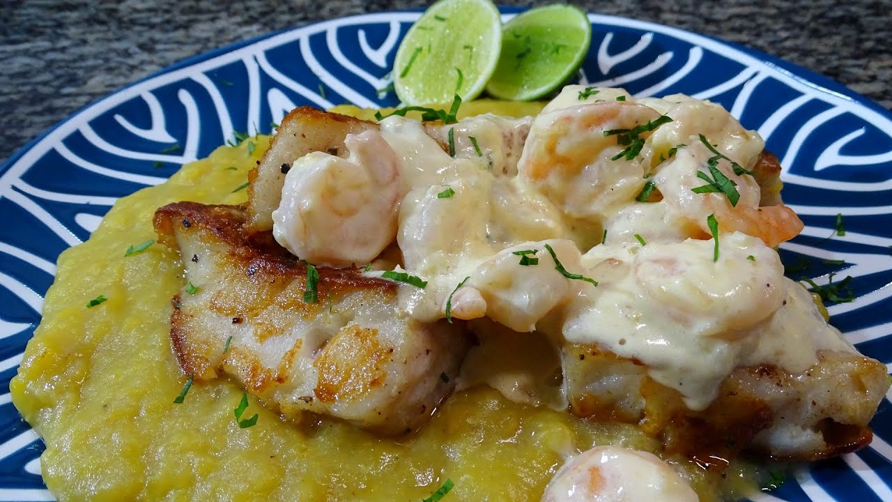Filete de PESCADO en salsa de CAMARONES - YouTube