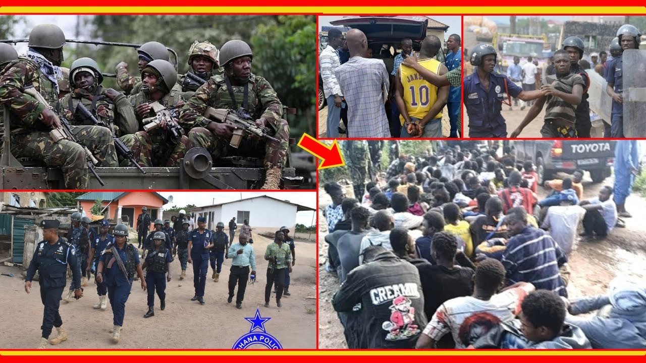 Joint Police & Military Dawn Raid At Hwidiem & Obuasi Dadwen To Arrest ...