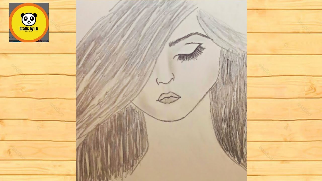 How to make a beautiful girl face || Easy to draw || Very easy pencil ...