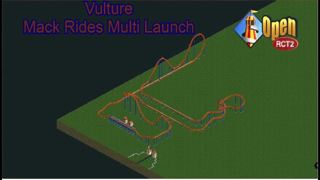 Vulture - Mack Rides Multi Launch Coaster In Open RCT 2 - YouTube