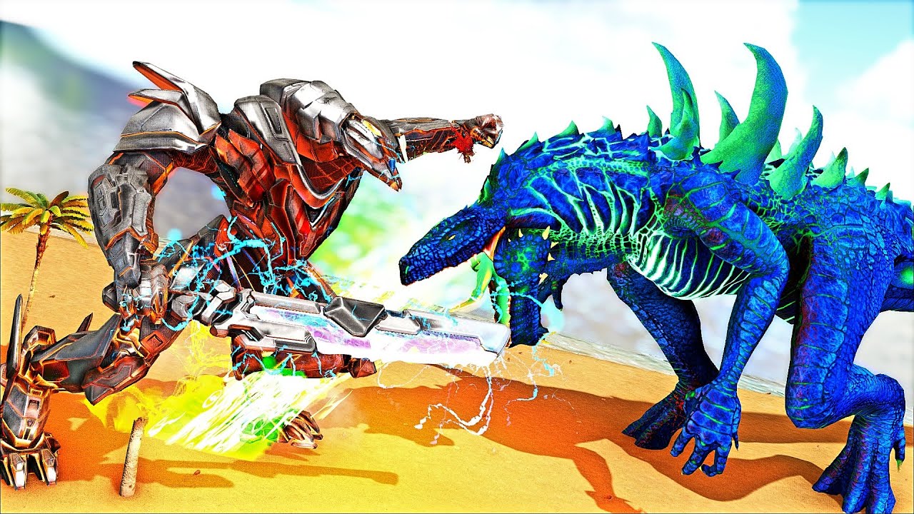 Criei Uma MEGA ARMADURA MEK Para Domar o Godzilla Atômico! ARK MEGGA ...