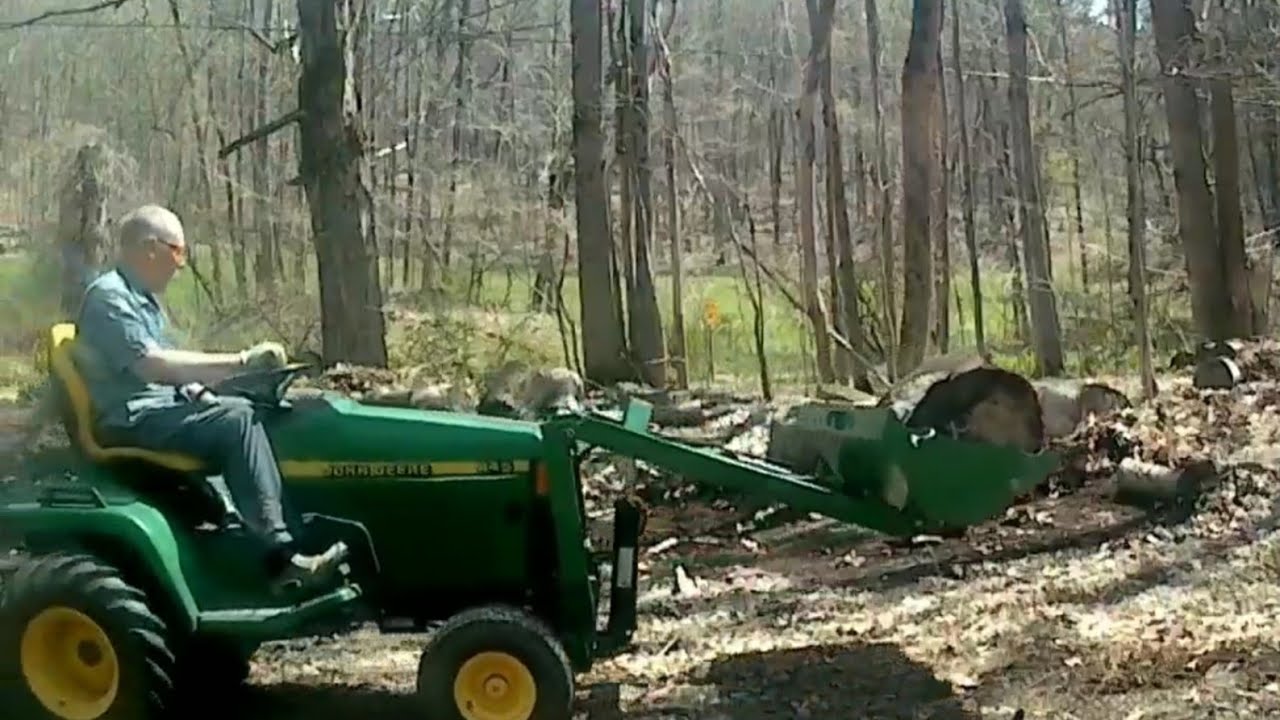 John Deere 445 Working Hard with Little Buck Loader - 425, 455, X ...