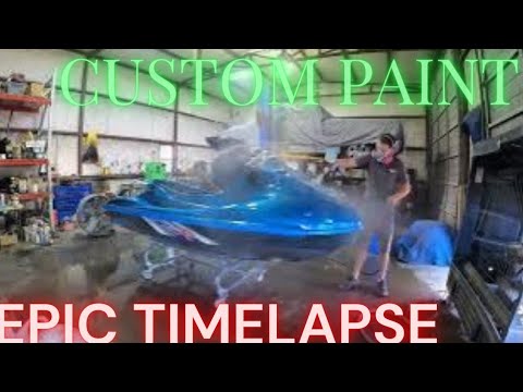FULL TIMELAPSE OF CUSTOM PAINTED JET SKI - YouTube