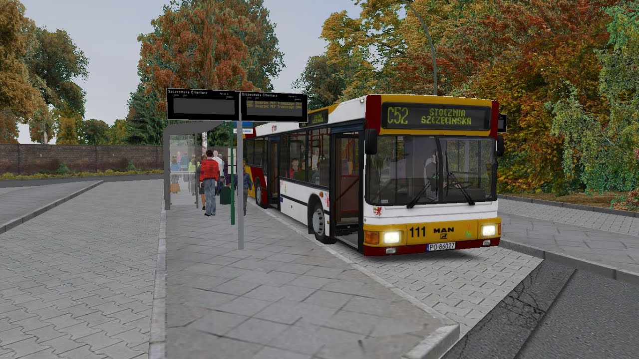 OMSI 2 - Fikcyjny Szczecin by ReMi Mod 1.11.2 - Linia C52 - MAN NL202 - YouTube