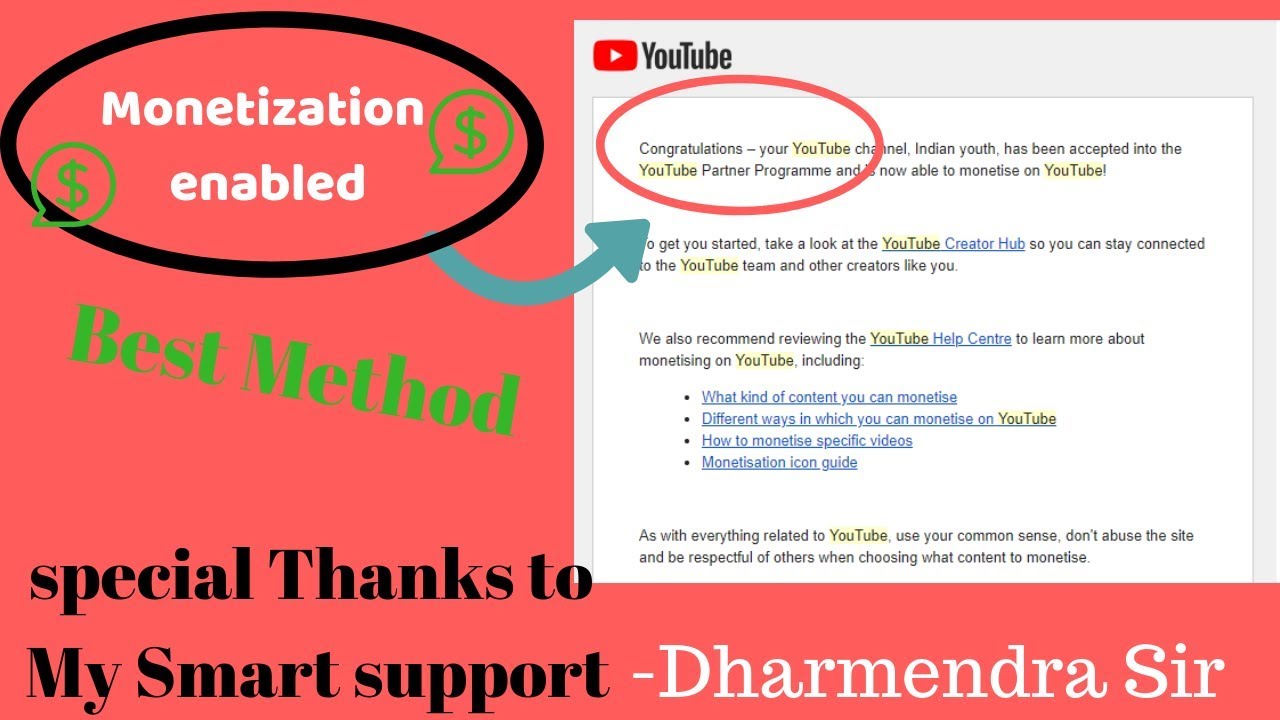 MONETIZATION ENABLED AFTER 9 MONTHS !!YOUTUBE UPDATE!!- Easy Steps ...
