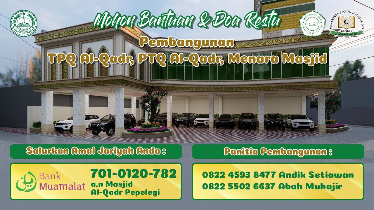 Latar Belakang Pembangunan Gedung TPQ, Gedung PTQ, dan Menara Masjid Al ...