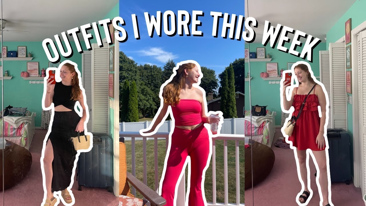 REALISTIC OUTFITS I WORE THIS WEEK | END OF SUMMER OUTFITS - YouTube