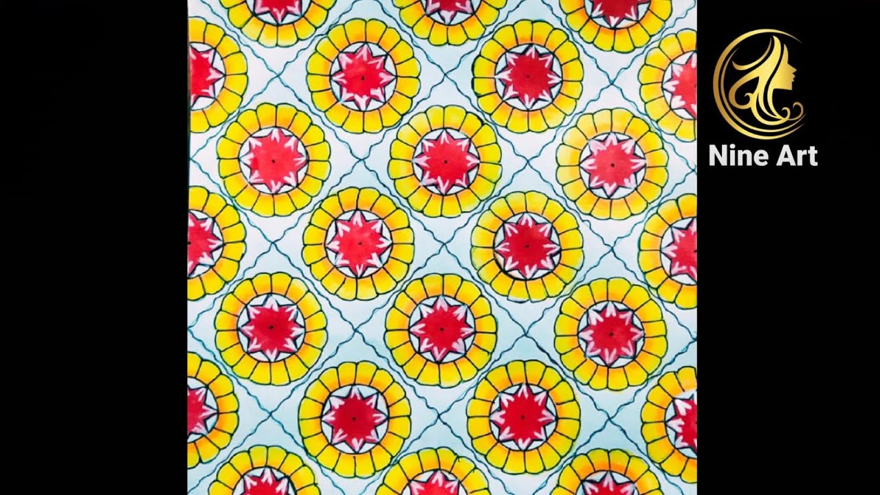 How to watercolor painting with Drawing a spread pattern.// - YouTube