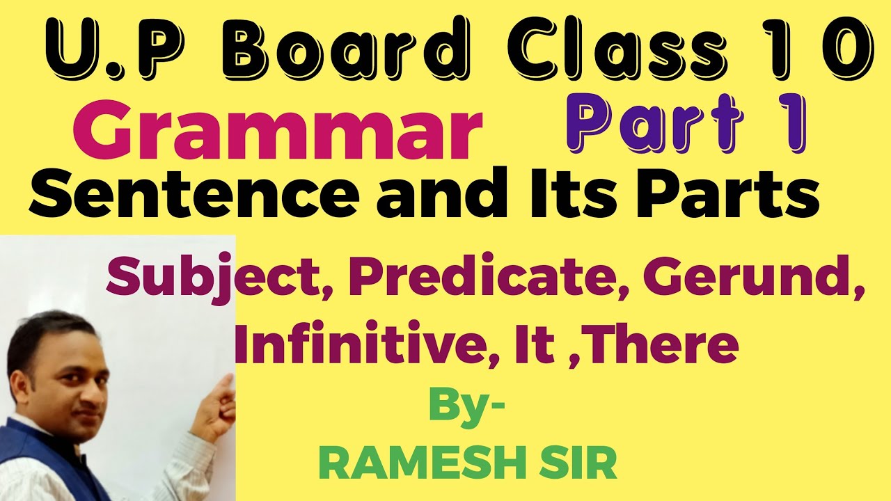 Sentence and Its Parts/ Subject And Predicate/ Gerund/ Infinitive / It ...
