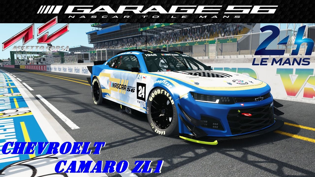 [4K 60FPS] 😱 #Garage56 NASCAR to Le Mans | #24 Chevrolet Camaro ZL1 ...