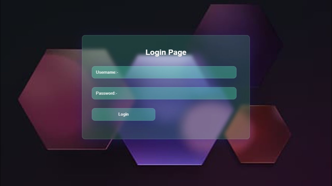 Glassmore Login Page Design In HTML CSS In Hindi | Satya Gyan A4 - YouTube