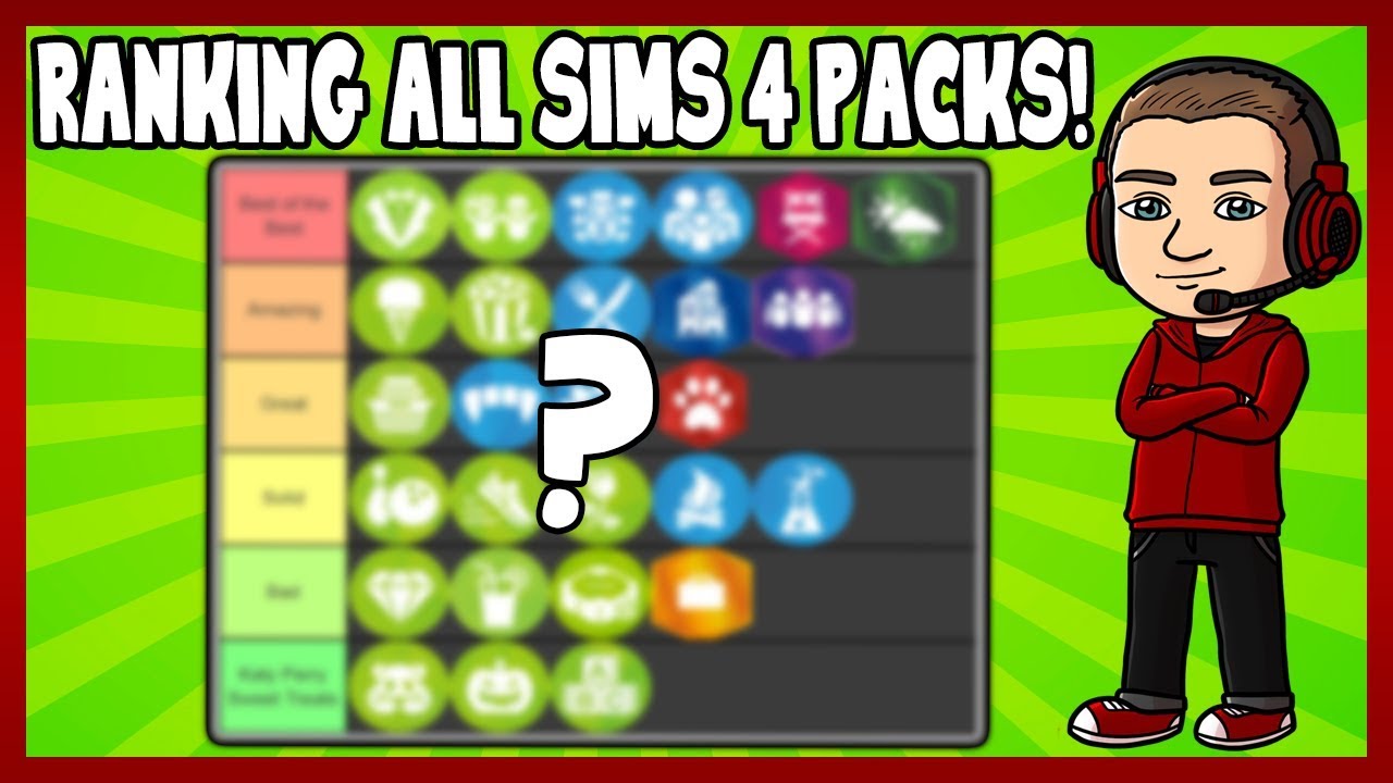 Sims 4 - RANKING ALL PACKS! - YouTube