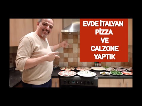 İNGİLTERE'DE KARANTİNADA EVDE İTALYAN PİZZA VE CALZONE YAPTIK || #italyanpizza #calzone #yemektarifi