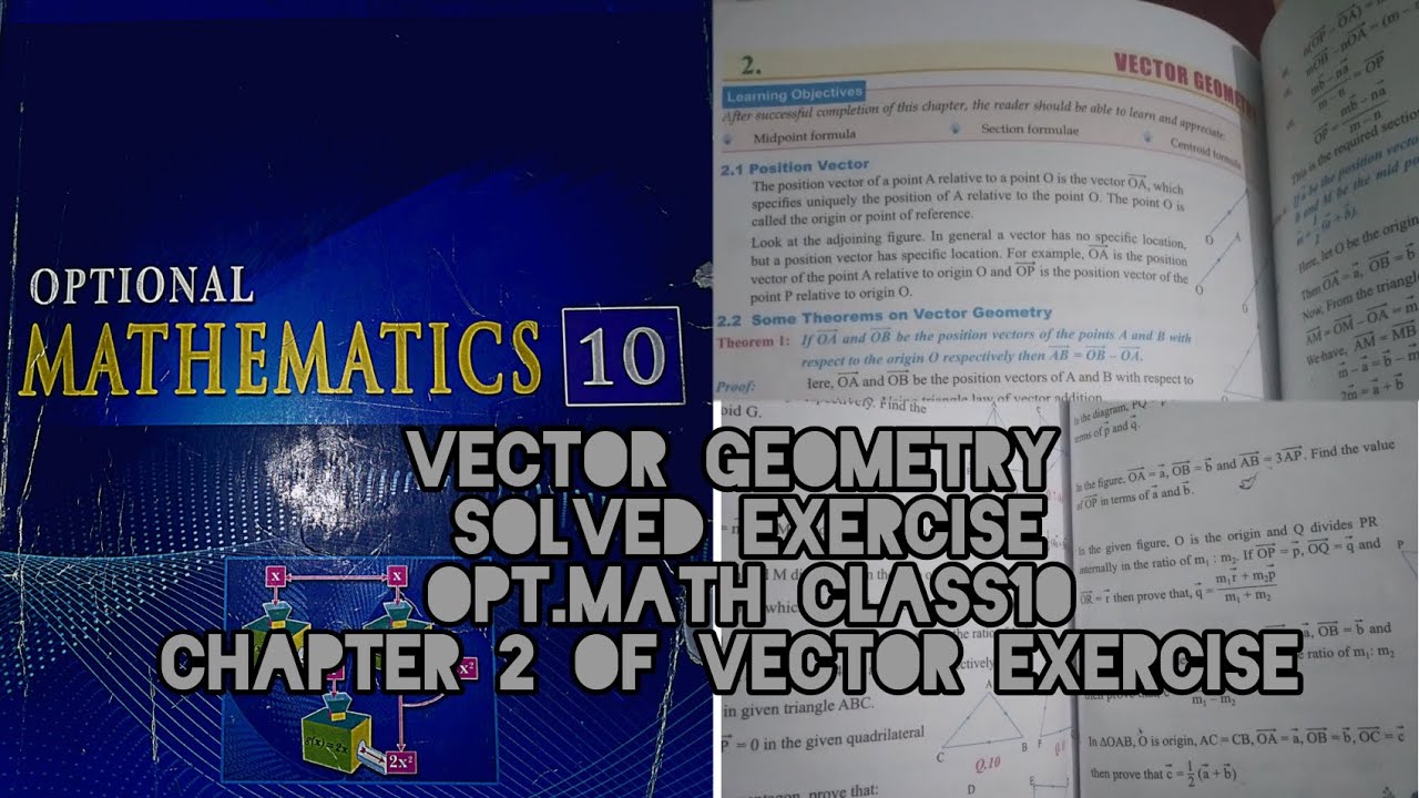 Class 10 | Opt. Math | Vector geometry all exercise solved | Vector | # ...