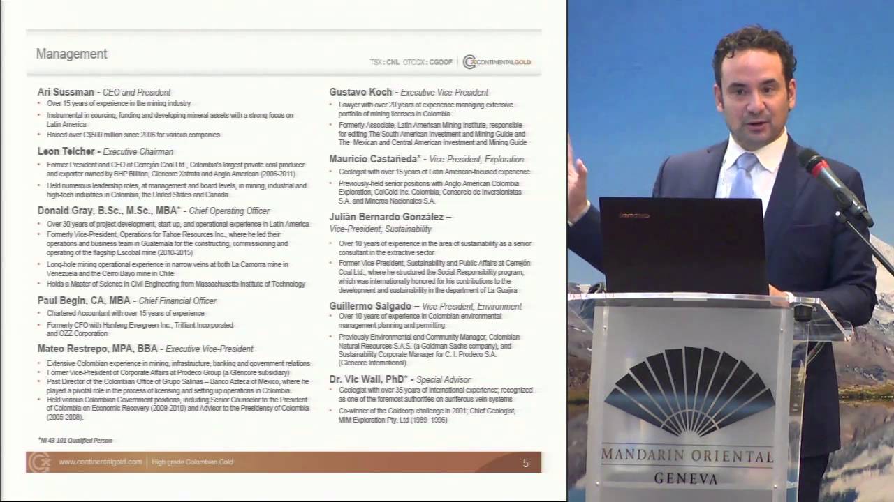 SMI (26/11/15): Ari Sussman - Continental Gold Ltd. - YouTube