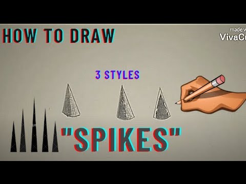 How To Draw Spikes!!! (3 Styles) Time lapse drawing - YouTube