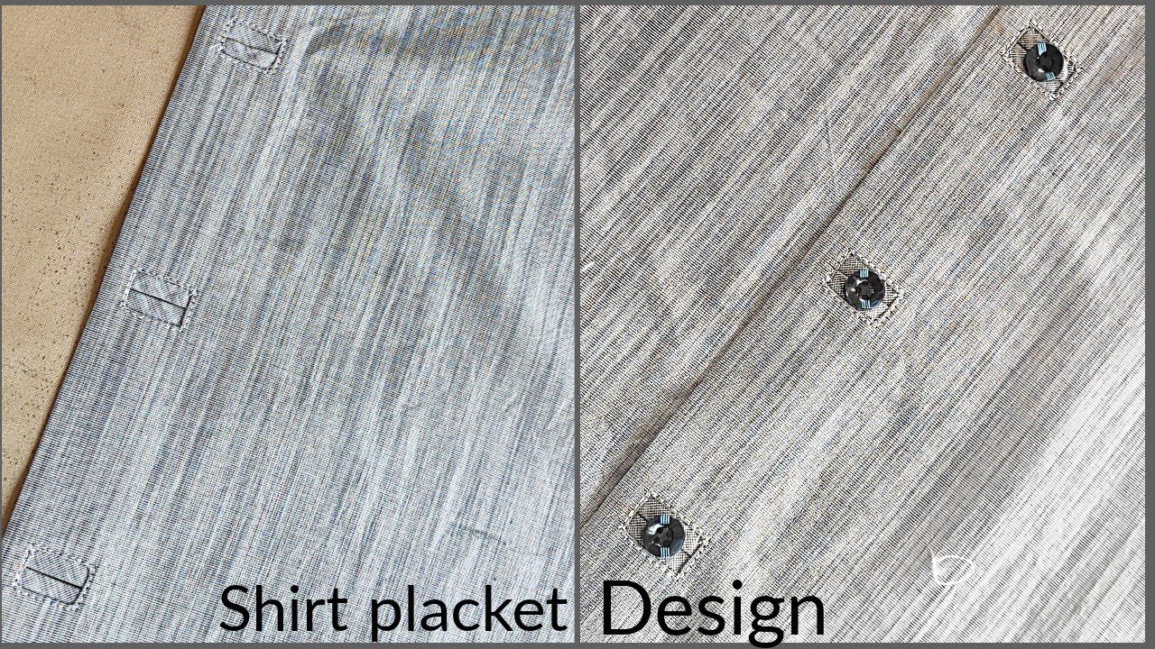 shirt front designer placket stitching easy method //shirt designer ...
