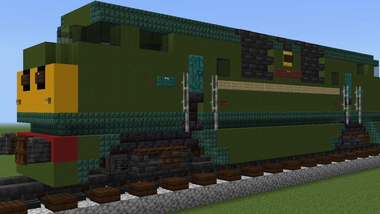 Minecraft British Rail Class 42 Warship Locomotive Time Lapse - YouTube