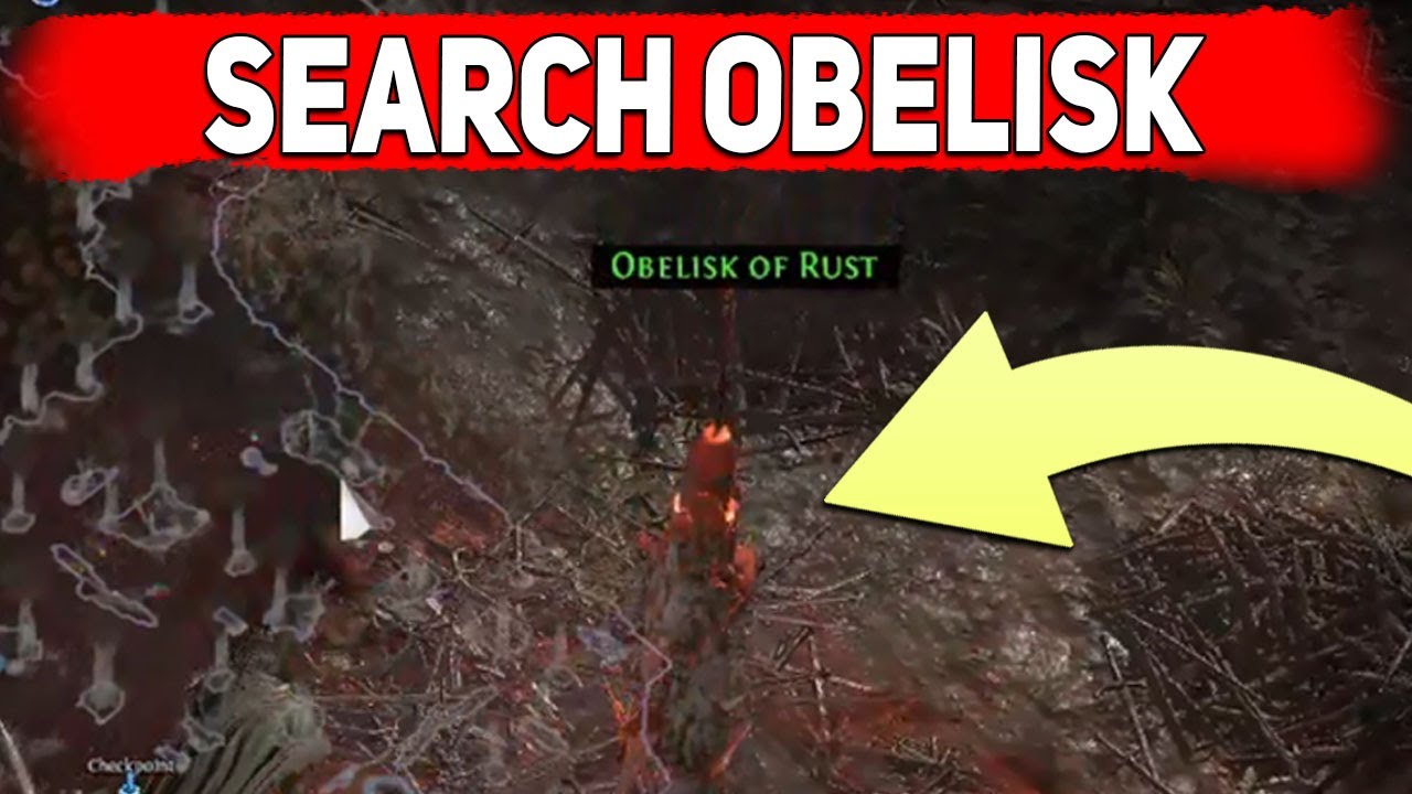 PoE 2 Search The Red Vale for Obelisk of Rust containing Runes of Power ...