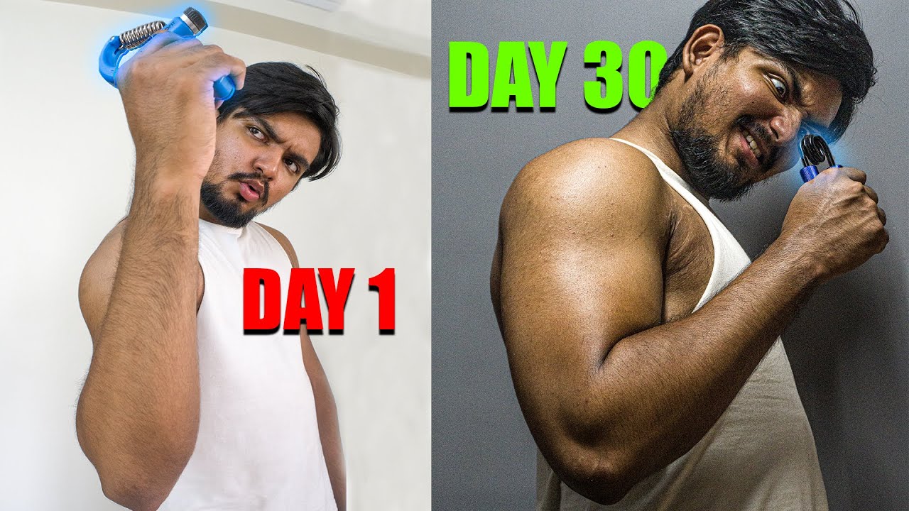 I Used a HAND GRIPPER for 30 Days to Grow Forearms | Hand Gripper ...