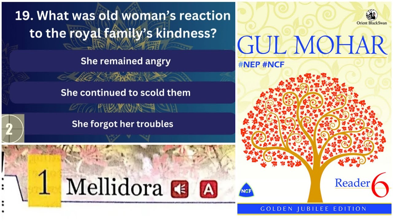 Mellidora story class 6 english gulmohar golden jubilee edition mcq questions quiz and answers ...