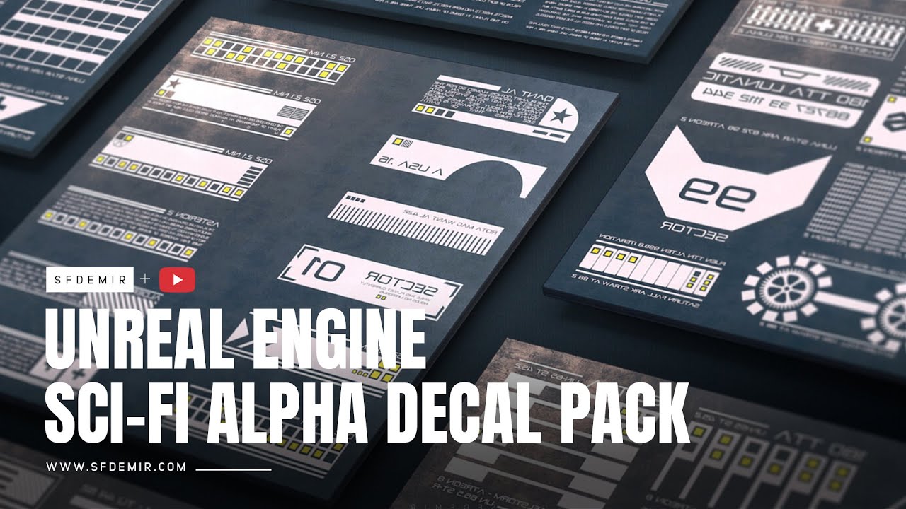 Sci-Fi Decal-Alpha Pack - YouTube