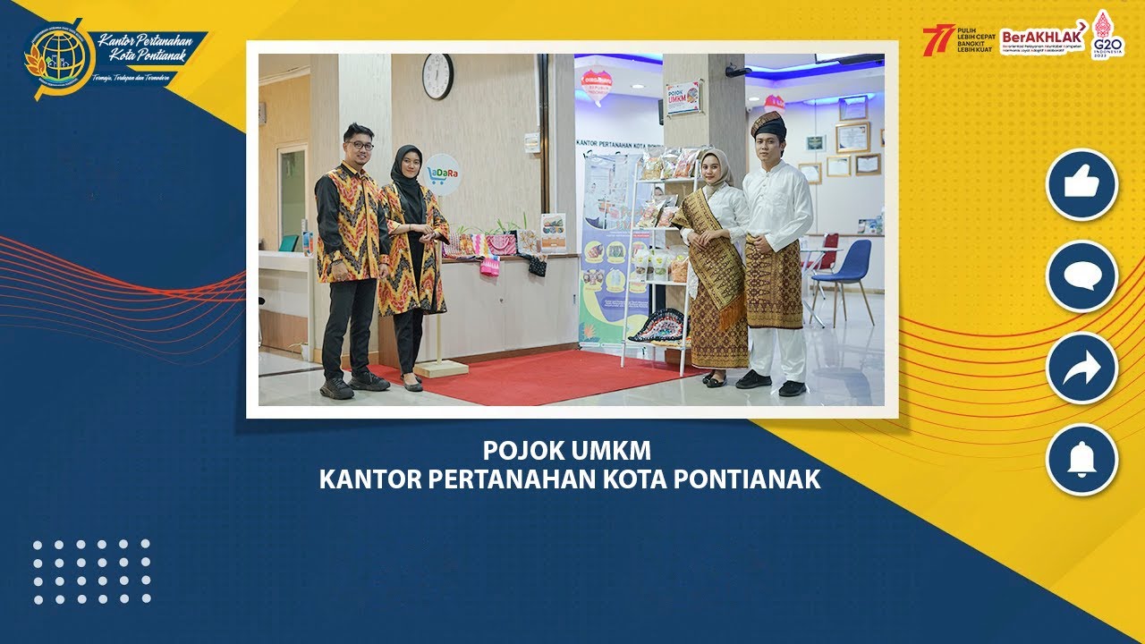 POJOK UMKM Kantor Pertanahan Kota Pontianak - YouTube