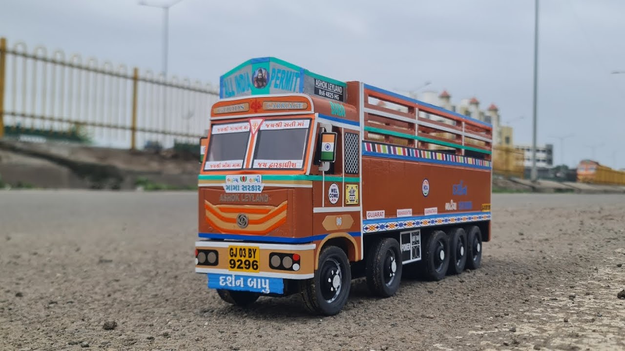Indian truck scale model ASHOK LAYLAND AVTR BS6 4825 truck miniature ...