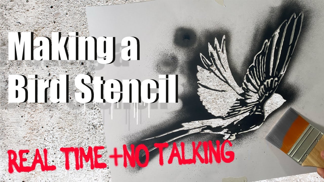 Making a Bird Stencil in Real Time + No Talking | ASMR - YouTube