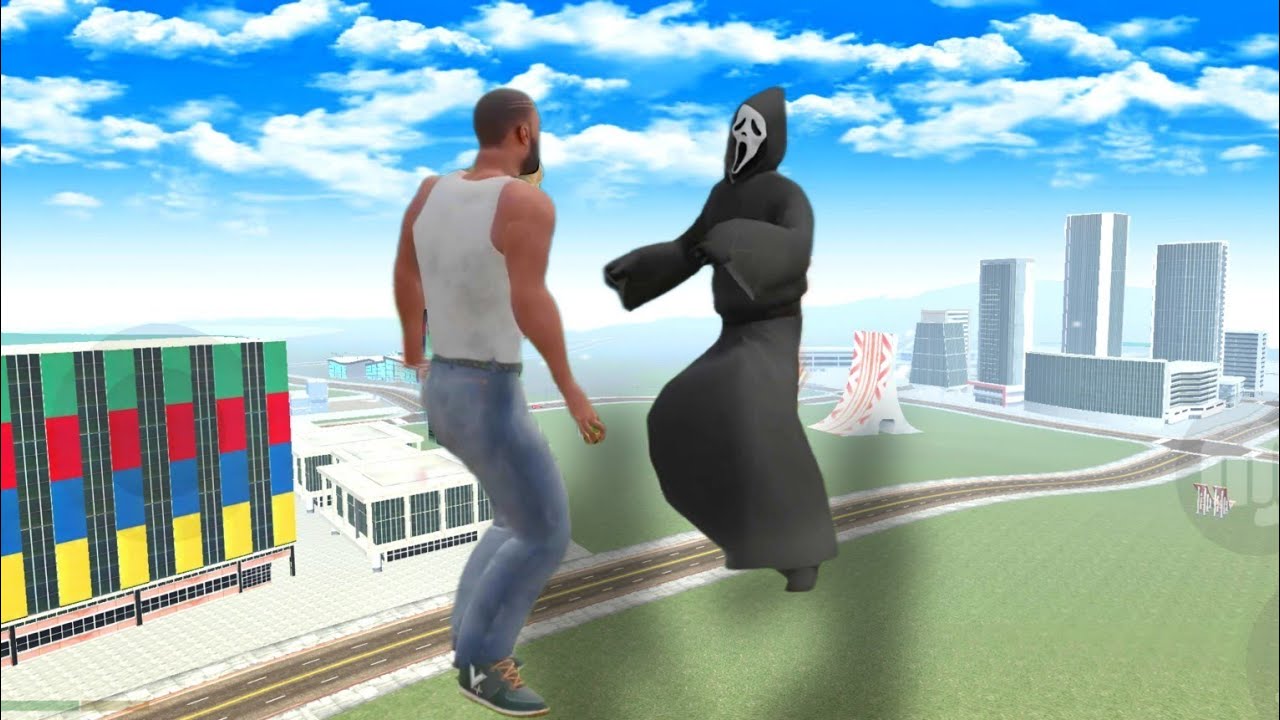 Franklin become a giant to kill Giant Ghostface in Indian Bike Driving ...