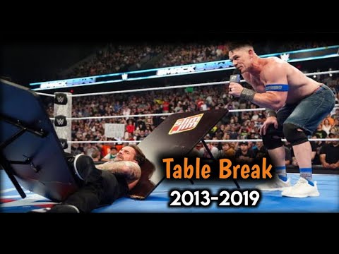 Wwe Table Break 2013 to 2019 - YouTube