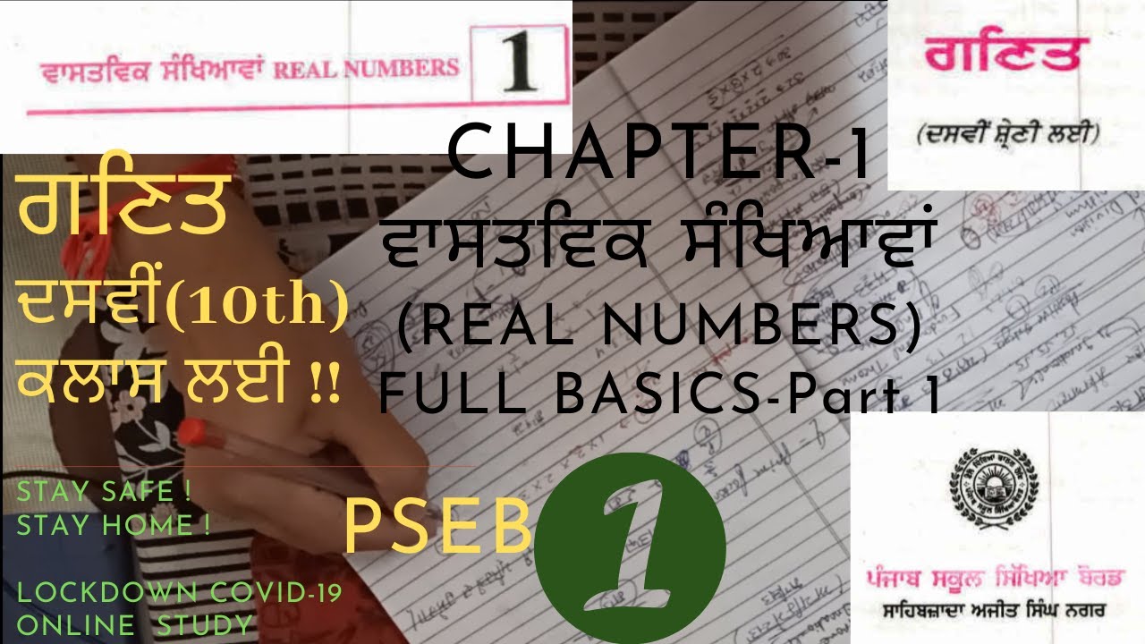 #1 Basics Ch1 - Real Number(ਵਾਸਤਵਿਕ ਸੰਖਿਆਵਾਂ) In Punjabi medium | CLASS ...
