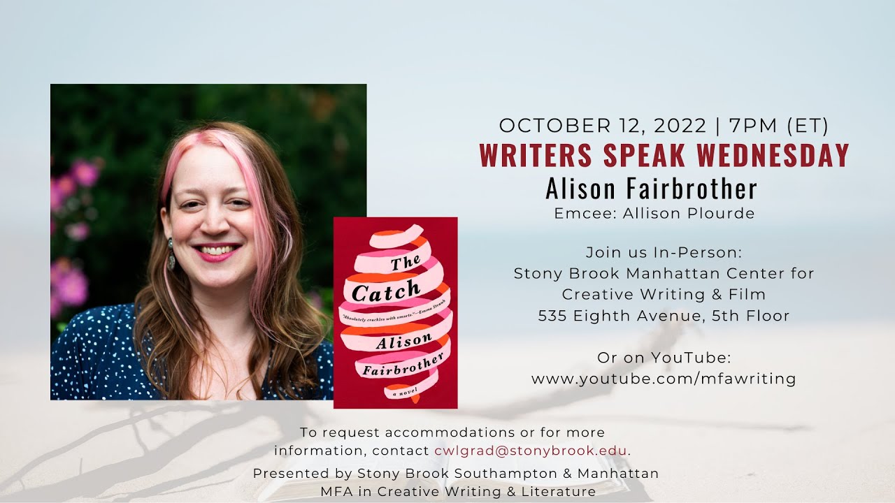 WRITERS SPEAK WEDNESDAY - Alison Fairbrother - YouTube