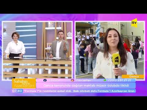 Gəncədə raketdən tamamilə yararsız vəziyyətə düşən 29 saylı tam orta məktəb