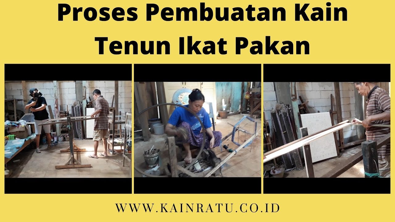 Proses Pembuatan Kain Tenun - Proses Ngeteng dan Malet - YouTube