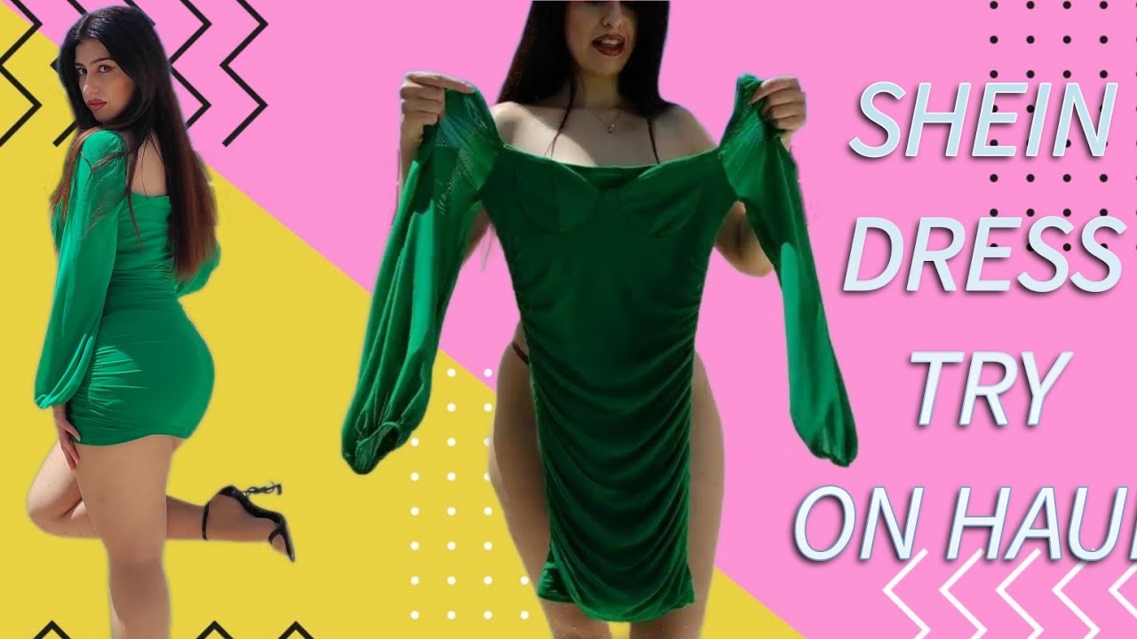 SHEIN DRESS TRY ON HAUL | transparent pantyhose | fashion with vale ...