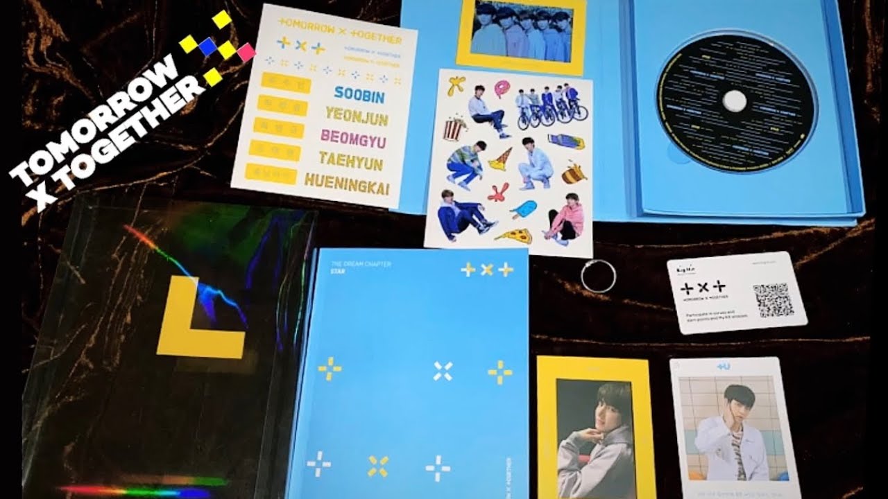 UNBOXING TOMORROW X TOGETHER DREAM CHAPTER STAR ALBUM | UNBOXING TXT ...