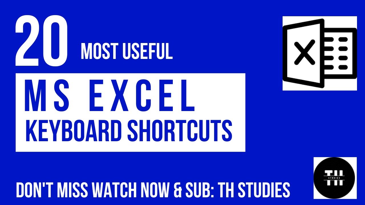 Excel Shortcut Keys | Top 20 most useful Excel shortcut keys | Best ...